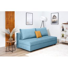 Schlafsofa Collection AB, B:194cm H:41cm T:90cm, blau, 100%Polyester, Kinderzimmer, Sofas, "DARIA inklusive Schlafunktion und Bettkasten",