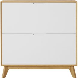 Schuhschrank OTTO HOME, B:89cm H:90cm T:24cm, wei&szlig;, MDF, Flur, Schr&auml;nke, "Pandrup", mit 2 Klappen, ca. 8 Paar Schuhe pro Klappe, H&ouml;he 90 cm