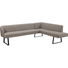 Eckbank, B:270cm H:83cm T:197cm, bunt, exxpo - SOFA FASHION, Esszimmer, Sitzb&auml;nke, "Americano", mit Keder und Metallf&uuml;&szlig;en, Bezug in verschiedenen