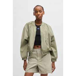HUGO BLUE Damen Kurzblazer "Asata", gr&uuml;n, Gr. 44, unifarben, Web, Obermaterial: 100% Baumwolle, Blazer, mit Raglan&auml;rmeln Bomberjacke Bomber