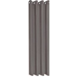 Vorhang GERSTER, B:140cm H:235cm, grau, Wirkware, Polyester, Wohnzimmer, Gardinen, "Ilia", HxB: 235x140, klasischer Uni &Ouml;senschal