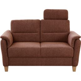 2-Sitzer Home Affaire, B:149cm H:89cm T:89cm, rosa, 100% Polyester;Struktur (100% Polyester);Luxus-Microfaser in Lederoptik (100% Polyester), Sofas,