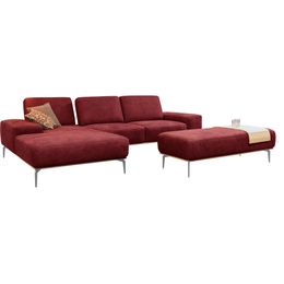 Ecksofa W.Schillig, B:319cm H:88cm T:178cm, rot, Longlife Xtra-Leder Z73: Naturwalkleder der Luxusklasse aus den erlesensten Rohh&auml;uten. Hautst&auml;rke 1,