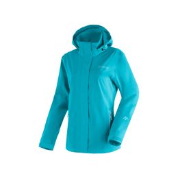 Maier Sports Damen Regenjacke "Metor rec W", blau, Gr. 19, 100% Polyester, Jacken, Damen Jacke mit Kapuze, Windjacke wasserdicht atmungsaktiv, Reg.