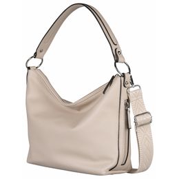 Bruno Banani Damen Schultertasche "Amalfi", beige, Lederimitat, Taschen, Handtasche Damen Tasche Schulterriemen