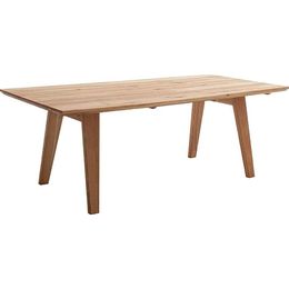 Esstisch MCA LIVING, B:180cm H:76cm T:100cm, beige, Zerreiche massiv aufgedoppelt, Garten, Tische, "Volos Esstisch"