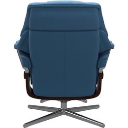 stressless "Reno" Set, Relaxsessel mit Hocker, mit Hocker, mit Cross Base, Gr&ouml;&szlig;e S, M & L, Holzakzent Braun