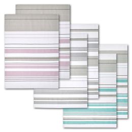 Geschirrtuch Dyckhoff, B:50cm L:70cm, bunt, 45% Leinen, 55% Baumwolle, Geschirrt&uuml;cher, "Streifenvielfalt", Halbleinen, fusselarm