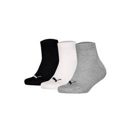 Puma M&auml;dchen Sneakersocken "Socken Plain Quarter 3P 3er Pack", Gr. 35, bunt, Obermaterial: 71% Baumwolle CO. 14% Polyamid PA. 13% Polyester PES. 2%