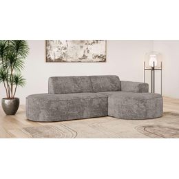 Ecksofa OTTO HOME, B:263cm H:76cm T:159cm, braun, 100% Polyester, Wohnzimmer, Sofas, "ADELLA XL Design-Sofa mit Recamiere rechts/links, 263/159/76