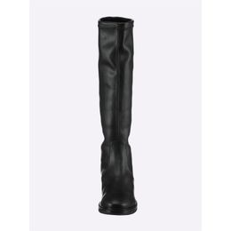 Heine Damen Stiefel, Gr. 38, schwarz, Synthetik, Schuhe