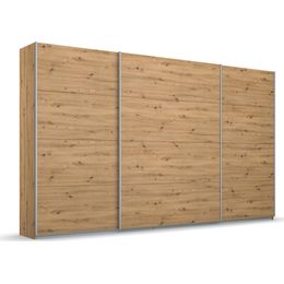 Schwebetürenschrank Rauch, B:315cm H:229cm T:62cm, braun, Holzwerkstoff, Schränke, "Kleiderschrank Schrank Garderobe KOLUNA mit Dekor-Front", inkl. 2