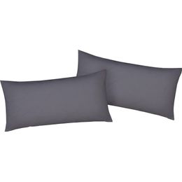 Kissenbezug bellana, B:80cm L:40cm, grau, Baumwolle, Obermaterial: 100% Baumwolle, Kissenbez&uuml;ge, "Mako-Jersey-Exclusiv", aus reiner Baumwolle