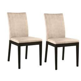 4-Fußstuhl Home Affaire, B:46cm H:94cm T:60cm, beige, Polyester, Stühle, "Dendres", Sitz und Ruecken gepolstert