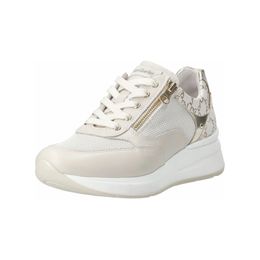 Nero Giardini Damen Plateausneaker "Nero Giardini Sneaker Lederimitat/Textil", Gr. 38, beige, Lederimitat, Textil, Schuhe