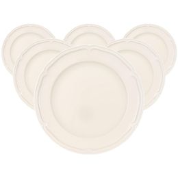 Villeroy & Boch VILLEROY & BOCH Speiseteller "Speiseteller Manoir &oslash; 26,7 cm 6er Set wei&szlig;", wei&szlig;, Speiseteller