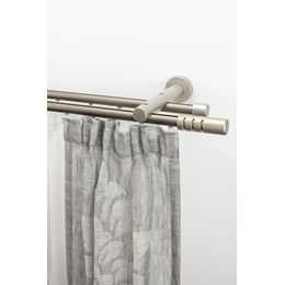 Gardinenstange Garesa, L:320cm &Oslash;:20mm, grau, Holzwerkstoff, Metall, Wohnzimmer, Gardinenstangen, "PEMPIA", Vorhanggarnitur, verl&auml;ngerbar, Knopf