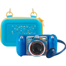 Vtech Kinder Kinderkamera "KidiZoom Duo Pro, blau", blau, B:16,5cm H:9cm T:5,8cm, Fotokameras, inklusive Tragetasche