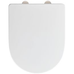 WC-Sitz Wenko, B:36,5cm L:45cm, wei&szlig;, Duroplast, Edelstahl, WC-Sitze, "Exclusive Nr. 10", aus Duroplast, mit Absenkautomatik