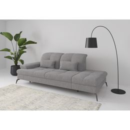 Sit & More Recamiere SIT & MORE, B:231cm H:90cm T:122cm, grau, 100% Polyester, Sofas, "Amica, inkl. Sitztiefenverstellung und Armteilverstellung", wahlweise mit