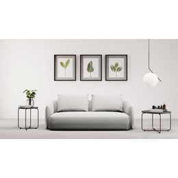3-Sitzer Trendmanufaktur, B:226cm H:87cm T:99cm, grau, 100% Polyester, Sofas, "Shawn Designsofa mit elegant geschwungen Armlehnen, bequem",