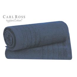 Handtuch Carl Ross, B:50cm L:100cm, blau, Frottee, Obermaterial: 100% Baumwolle, Handt&uuml;cher, "HygieniCotton", mit 2 Aufh&auml;ngekordeln