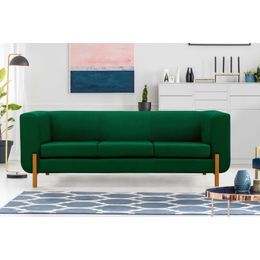 3-Sitzer Home Affaire, B:220cm H:76cm T:88cm, grün, Sofas, "Gaut", 3-Sitzer
