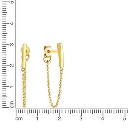 Firetti Damen Paar Ohrstecker "Schmuck Geschenk Gold 375 Ohrschmuck Ohrringe St&auml;bchen", Gelbgold 375, gold, Gelbgold 375, Ohrringe