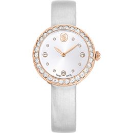 Swarovski Damen Quarzuhr "MATRIX TENNIS", grau, Armbanduhren, Armbanduhr, Damenuhr, Swiss Made, Lederarmband, analog