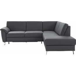 Sit & More Ecksofa SIT & MORE, B:250cm H:87cm T:201cm, grau, Kunstleder SOFTLUX;Luxus-Microfaser (100% Polyester), Wohnzimmer, Sofas, "Texel L-Form", mit