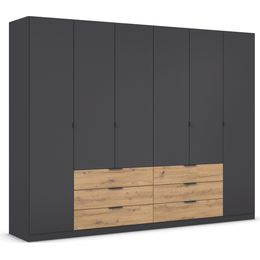 Dreht&uuml;renschrank Rauch, B:271cm H:230cm T:54cm, grau, Holzwerkstoff, Schr&auml;nke, "Kleiderschrank Schrank Garderobe Schlafzimmerschrank DAVOA", mit