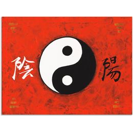 Wandbild Artland, B:40cm H:30cm, rot, Wohnzimmer, Bilder, "Yin & Yang", f&uuml;r Innen- und Au&szlig;enbereich geeignet, Outdoorbild