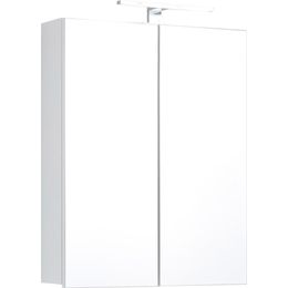Spiegelschrank Welltime, B:60cm H:67cm T:18cm, wei&szlig;, FSC-zertifizierter Holzwerkstoff, Badezimmer, Schr&auml;nke, "Sovana", Badschrank wahlweise mit oder