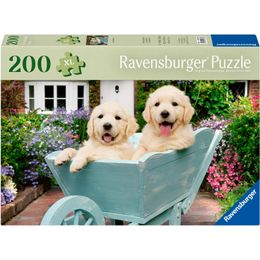 Ravensburger Kinder Puzzle "Feel Well & Puzzle, Golden Retriever", bunt, B:42,2cm H:29,2cm, Puzzles, XL, für Erwachsene, Made in Europe