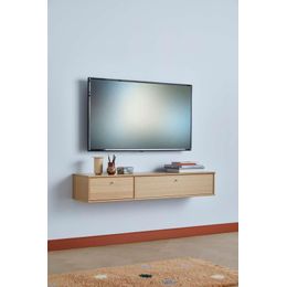 TV-Board, B:133cm H:22,4cm T:32,5cm, wei&szlig;, HAMMEL FURNITURE, MDF, Massivholz, Spanplatte, Sideboards, "Mistral Fernsehschrank, Medienm&ouml;bel, H&auml;ngend",