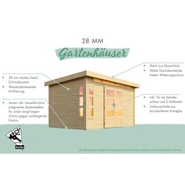 Gartenhaus Karibu, beige, Holzwerkstoff, Gartenh&auml;user, "Talkau 4"