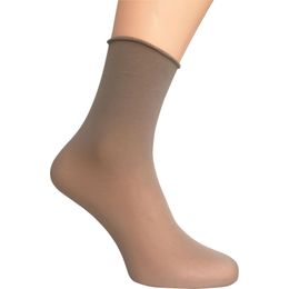 Janastyle Diabetikersocken "Lollipop Socken, ohne Bund, keine Druckstellen mehr, Einheitsgr&ouml;&szlig;e", beige, Elasthan (LYCRA), Polyamid, Socken,