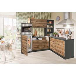 Sp&uuml;lenschrank KOCHSTATION, B:110cm H:85cm T:60cm, braun, K&uuml;che, Schr&auml;nke, "KS-Samos", 110 cm breit, inkl. T&uuml;r/Sockel f&uuml;r Geschirrsp&uuml;ler