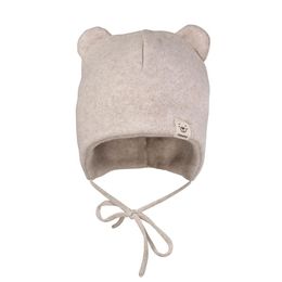 MaxiMo Jungen Fleecem&uuml;tze, braun, Gr. 37, Fleece, Baumwolle, M&uuml;tzen, mit &Ouml;hrchen, zum Binden, Einfarbig