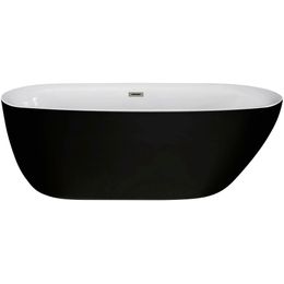 Badewanne Sanotechnik, B:75cm H:56cm L:170cm, schwarz, Acryl, Badewannen, "Melbourne", Ma&szlig;e: 170x75x56cm