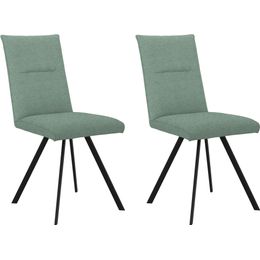 4-Fu&szlig;stuhl Home Affaire, B:49cm H:94cm, schwarz, Metall, Polyester, Sperrholz, St&uuml;hle, "Sava", Metallgestell