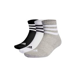 Herren Kurzsocken "Socken 3-Stripes Cushioned Sportswear Mid-Cut Socks 3er Pack", adidas originals, Gr. 46, bunt, Obermaterial: 59% Baumwolle CO. 38%
