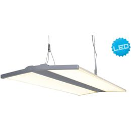 Näve NÄVE LED Pendelleuchte "Foson", 1, H: 6,5cm, 1 Stk., grau, Leuchten, Büro/Arbeitszimmer Farbe grau Lichtfarbe neutralweiß L: 80cm B: 30cm