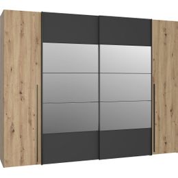 Kleiderschrank FORTE, B:270,3cm H:210cm T:61,2cm, schwarz, Dekorfolie, FSC-zertifizierter Holzwerkstoff, Kinderzimmer, Schr&auml;nke, "Rayong"