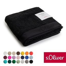 Handtuch s.Oliver, B:50cm L:100cm, schwarz, Walkfrottier, Baumwolle, Handt&uuml;cher, "s.Oliver, Premium Qualit&auml;t, 600 gr/m&sup2;, auch als Sets erh&auml;ltlich",