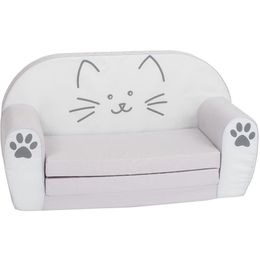 KNORRTOYS Kinder Sofa "Katze Lilli", B/H/T: 77cm x 42cm x 34cm, Baumwolle, beige, B:77cm H:42cm T:34cm, Sofas, für Kinder; Made in Europe