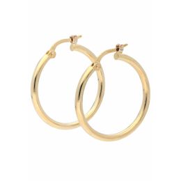 Firetti Damen Paar Creolen "Schmuck Geschenk Gold 375 Ohrschmuck Creole", 27,5mm, Gelbgold 375, gold, Gelbgold 375, Ohrringe