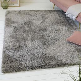 Hochflor-Teppich OTTO HOME, B:133cm H:50mm L:200cm, grau, Polyester, Teppiche, "Josetta, auch als Läufer erhältlich", Langflor, Shaggy, dichter