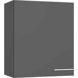 H&auml;ngeschrank Optifit, B:60cm H:70,4cm T:34,6cm, schwarz, Spanplatte, K&uuml;che, Schr&auml;nke, "Lilly", Breite 60 cm, 1 T&uuml;r, 2 Einlegeb&ouml;den