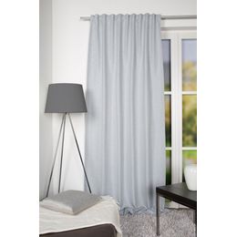Vorhang Home Wohnideen, B:140cm H:245cm, grau, Polyester, Wohnzimmer, Gardinen, "JOHN", HxB: 245x140, Kombibandschal Verdunklungsstoff
